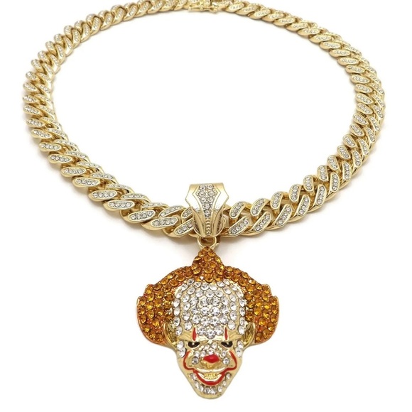 Accessories | Hip Hop Pennywise Pendant 18 Full Iced Box Lock Miami ...